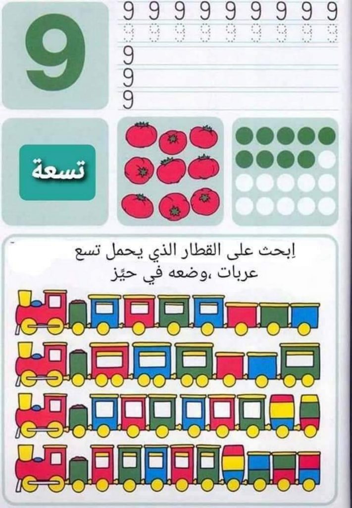 ورقة عمل الأرقام من 1 الى 10 - النجاح و التميز