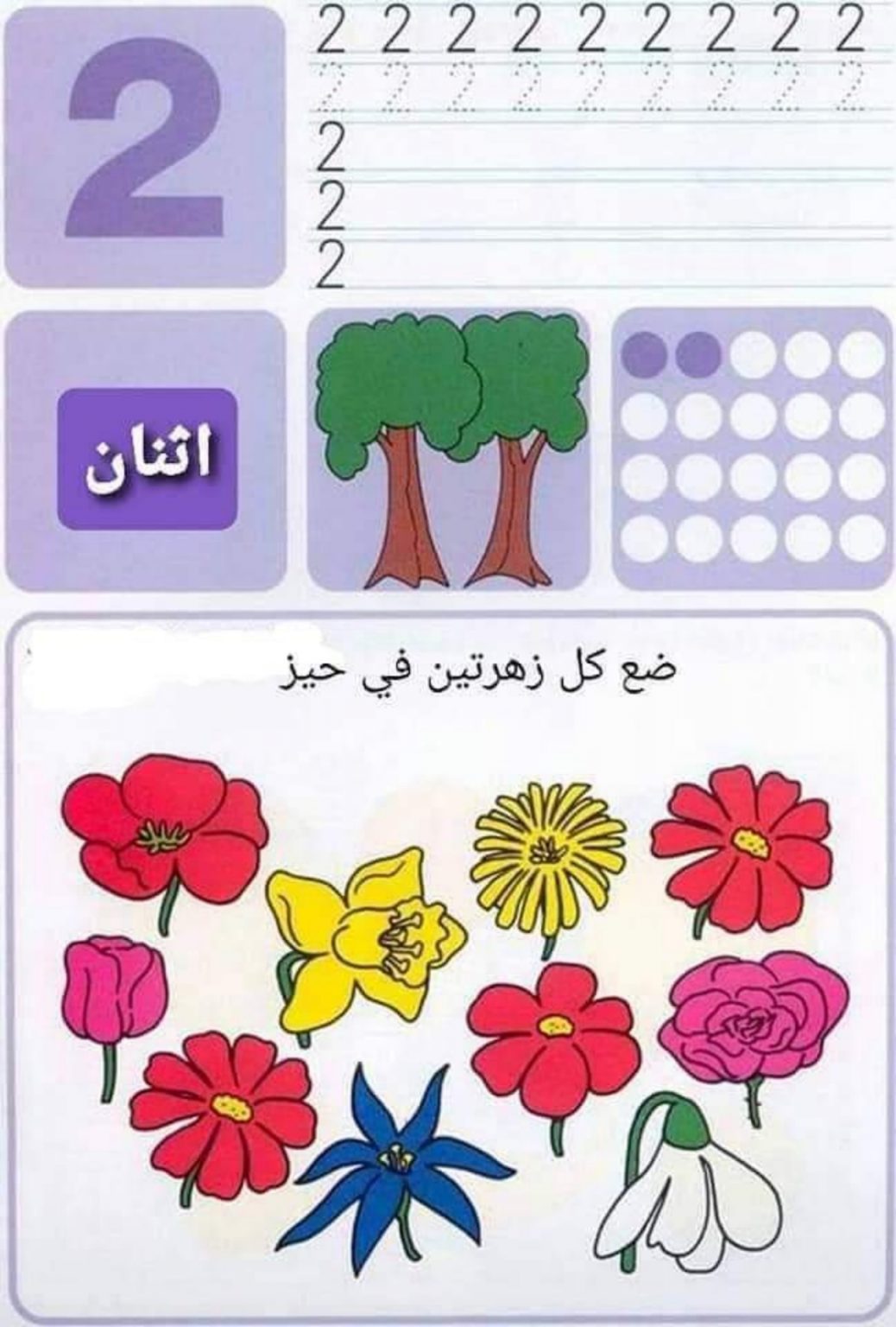 ورقة عمل الأرقام من 1 الى 10 - النجاح و التميز